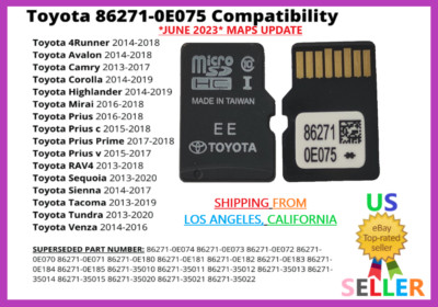 🔥Navigation Micro SD Card 86271-0E075 For Toyota Corolla Prius 4Runner ...