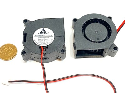 2 x 12V 40mm Blower Fan 4020 40mm x 20mm Turbo Cooling 3D Printer 2-pin ...
