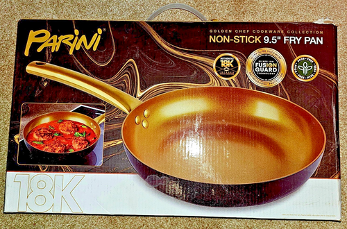 Parini 9.5" Non-Stick Fry Pan 18k Golden Chef Cookware Collection for ...
