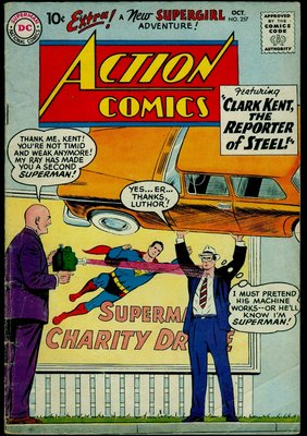DC Comics ACTION Comics #257 Clark Kent Reporter of Steel Earth VG+ 4.5 ...