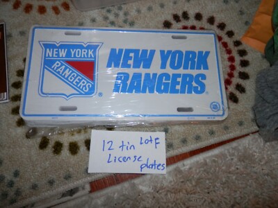 New York Rangers license plate lot (12) new & vintage NHL, 12 license ...