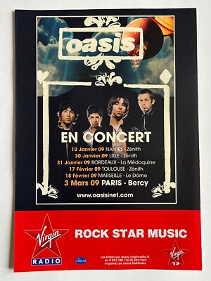 OASIS tournée française Publicité advert concert album advertising | eBay