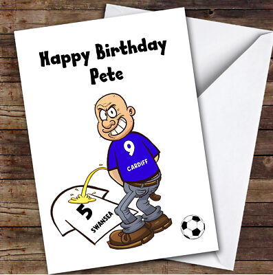 Cardiff Weeing On Swansea Funny Swansea Football Fan Personalised ...