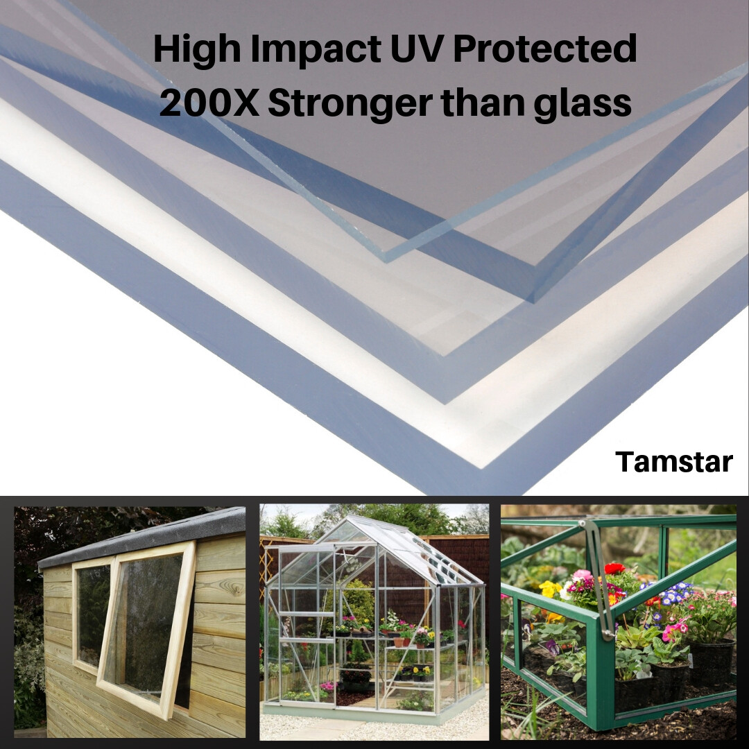 Clear Polycarbonate Plastic Sheet Palram Glazing Solid Greenhouse ...