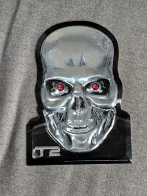 T2 Terminator 2 Metal Plate Embossed In Shape Of Head Lootcrate | eBay