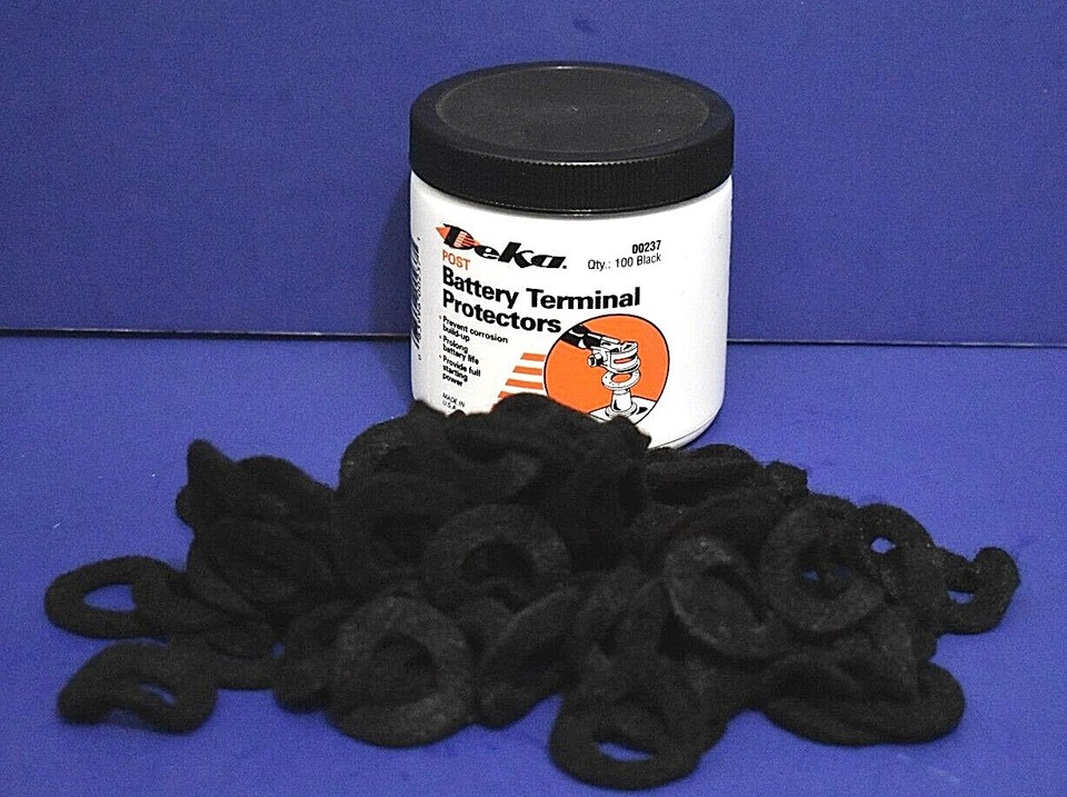 Top Post Battery Terminal Protectors Jar of 100 Black 00237 Deka | eBay