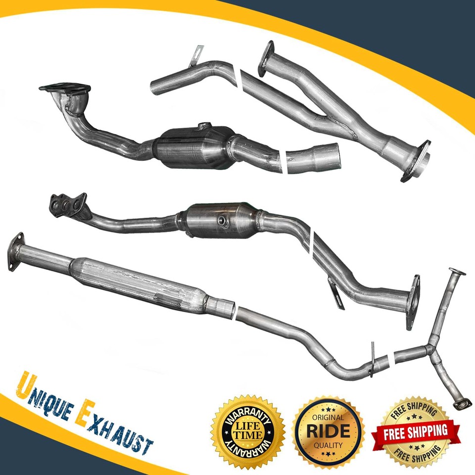 Catalytic Converter Set + Middle Resonator Assy. for 10-15 Subaru ...