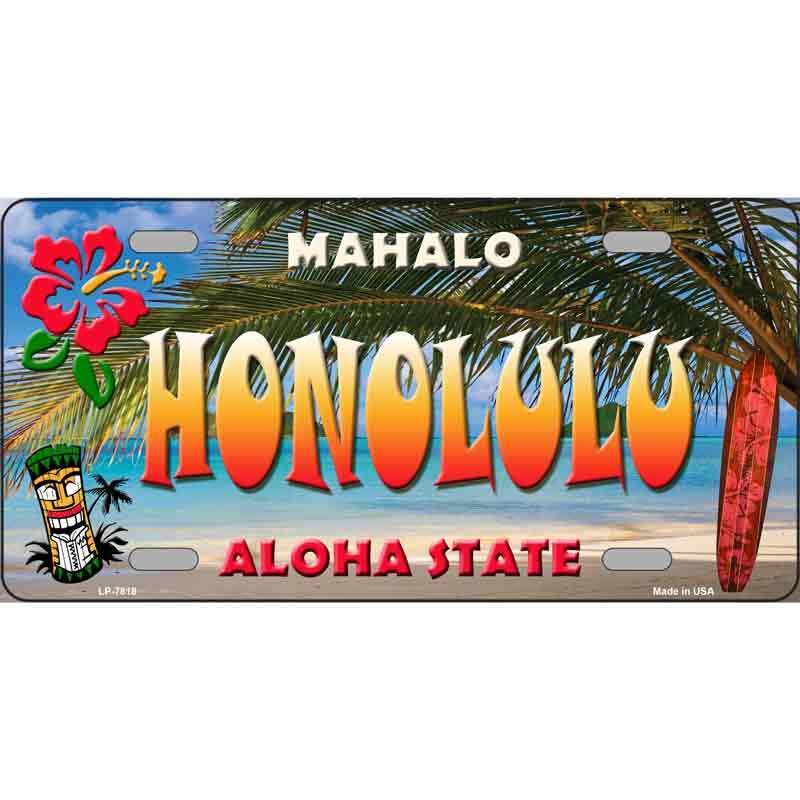 Honolulu Hawaii State Novelty Metal License Plate Tag LP-7818 | eBay