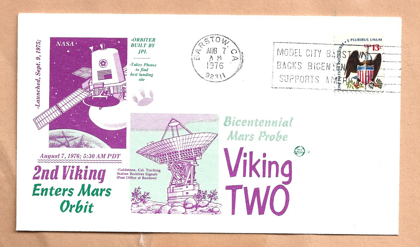 VIKING 2 ENTERS MARS ORBIT AUG 7,1976 BARSTOW CA SPACE VOYAGE NASA | eBay