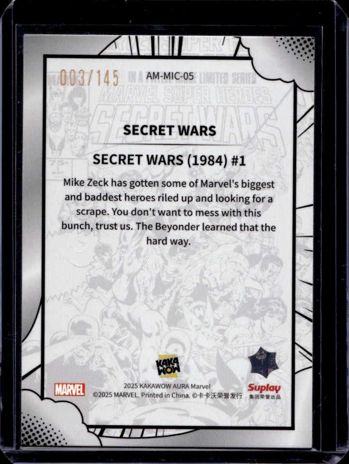 2025 Kakawow Aura Marvel Secret Wars Cyan Major Events #/145 | eBay