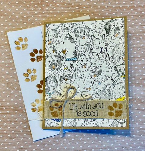 4 Dogs “Life with You is good” Stampin Up Newest Background Greeting ...