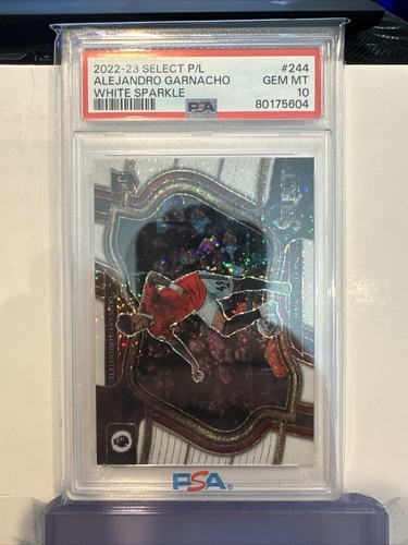 2022-23 Select EPL Alejandro Garnacho RC Field Level White Sparkle Man ...