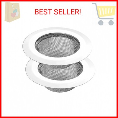 2Pcs Kitchen Sink Strainer, Stainless Steel Mesh Sink Drain Cover ...