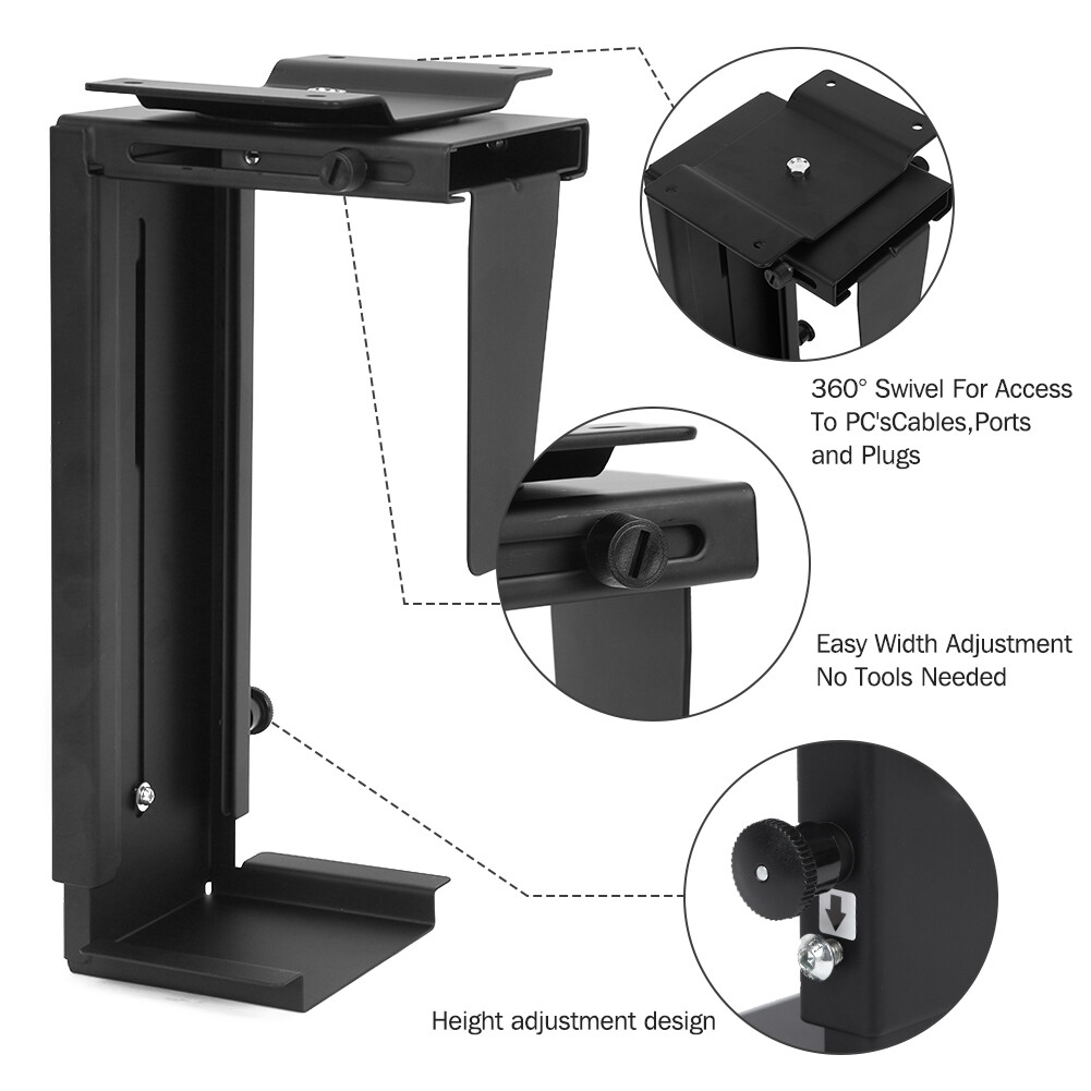 AU Under Desk PC Mount Bracket Computer Tower Desktop CPU Case Holder ...