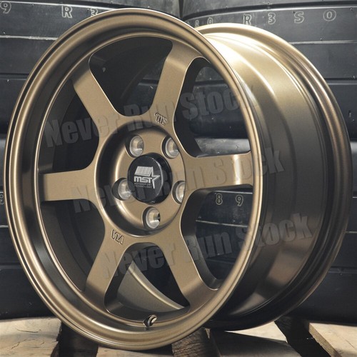 MST MT-01 15x7 5x100 20 OFFSET 6 SPOKES TE STYLE MATTE BRONZE 4 SPORT ...