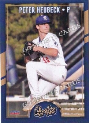 2022 Rancho Cucamonga Quakes Peter Heubeck RC Rookie Los Angeles ...