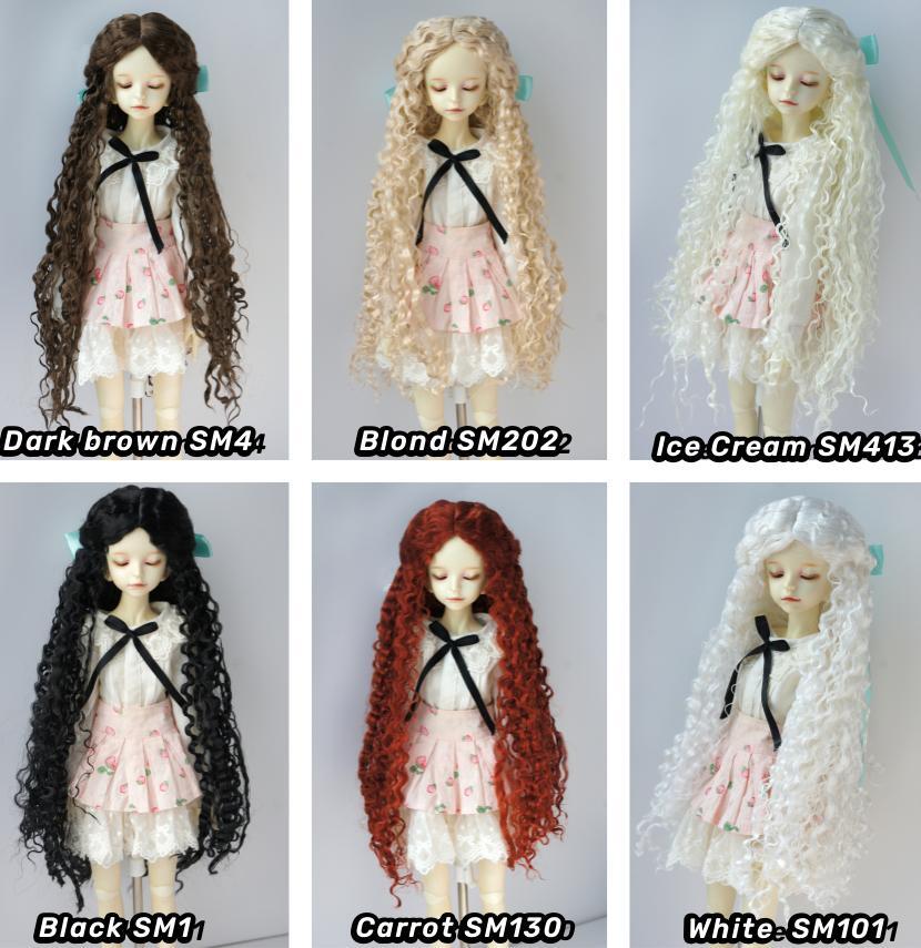 JD802 1/3 1/4 1/3 Long Curly BJD Wig Cheap YOSD MSD SD Blythe Doll Hair ...
