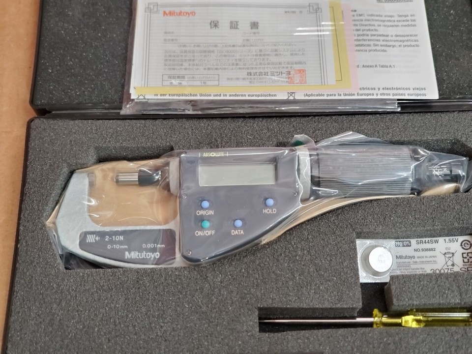 Mitutoyo Metric Digital Quickmike Adjustable Force Outside Micrometer 0 ...