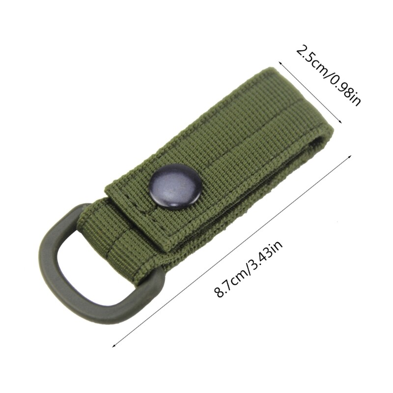 5 Pieces Webbing Attachment Strap with D-Rings Carabiner Key Chain ...