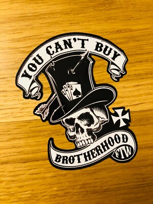 YOU CAN'T BUY BROTHERHOOD Aufkleber Sticker Skull Totenkopf Auto Rock ...