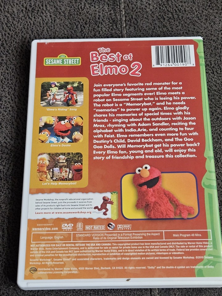 Lot of 5 Elmo DVD 1 New 4 Like New Best Of 1 & 2 Elmo World Potty Time ...