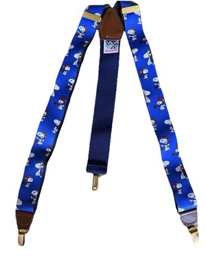Vintage Peanuts SNOOPY Joe Cool Red Baron Elastic Blue Suspenders ...