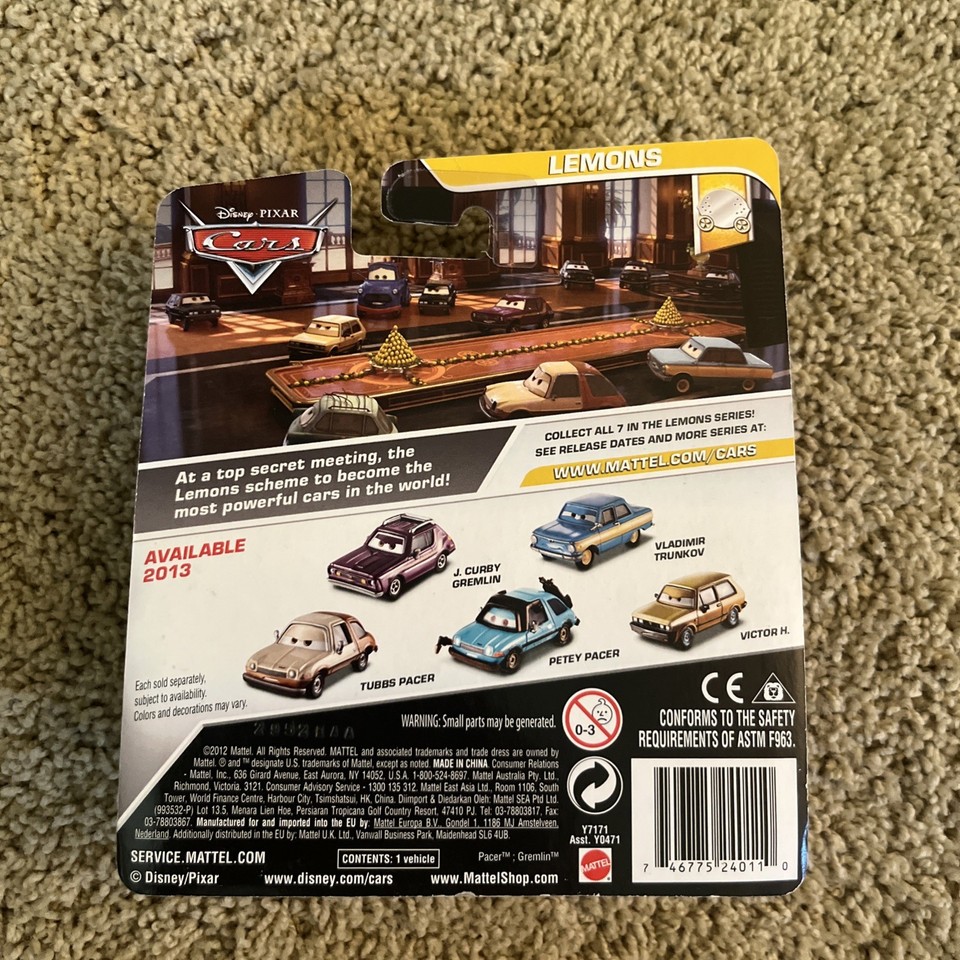 NIB. DISNEY PIXAR CARS VICTOR H , LEMONS SERIES. SEALED 🔥🔥🔥 | eBay