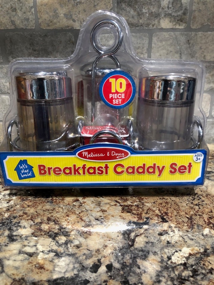 Melissa & Doug TABLETOP BREAKFAST CADDY 10 pc Set BRAND NEW-RARE Play ...
