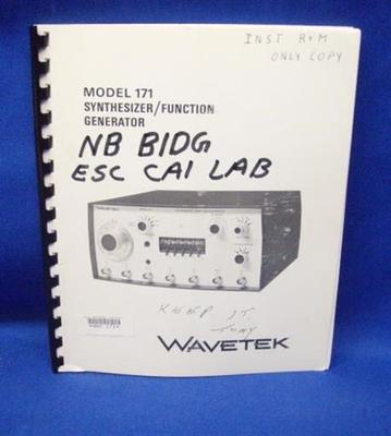 Manuals & Books - Wavetek Model