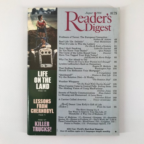 Reader's Digest #772 August 1986 Subscription Edition | eBay