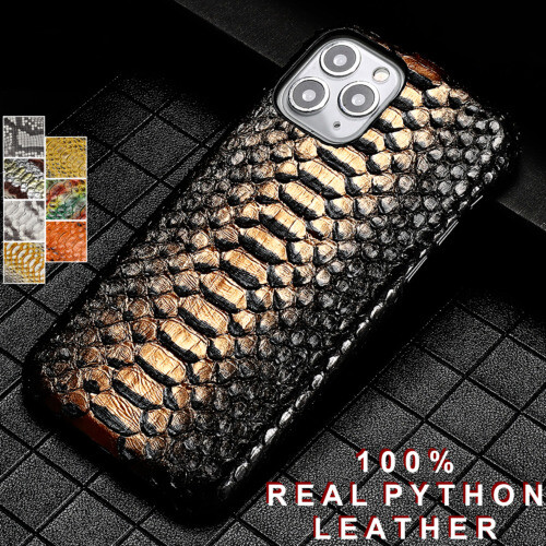 For iPhone 15 Pro Max Snake Skin Back Cover Genuine Python Leather Armor Case | eBay