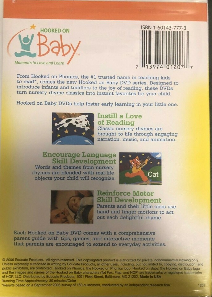 Hooked on Baby: Read, Rhyme & Cuddle (2006, DVD) (R) 713974012039| eBay