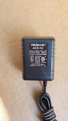 Nokia AC Adapter Model ACS-1U Output 5VDC 260mA | eBay