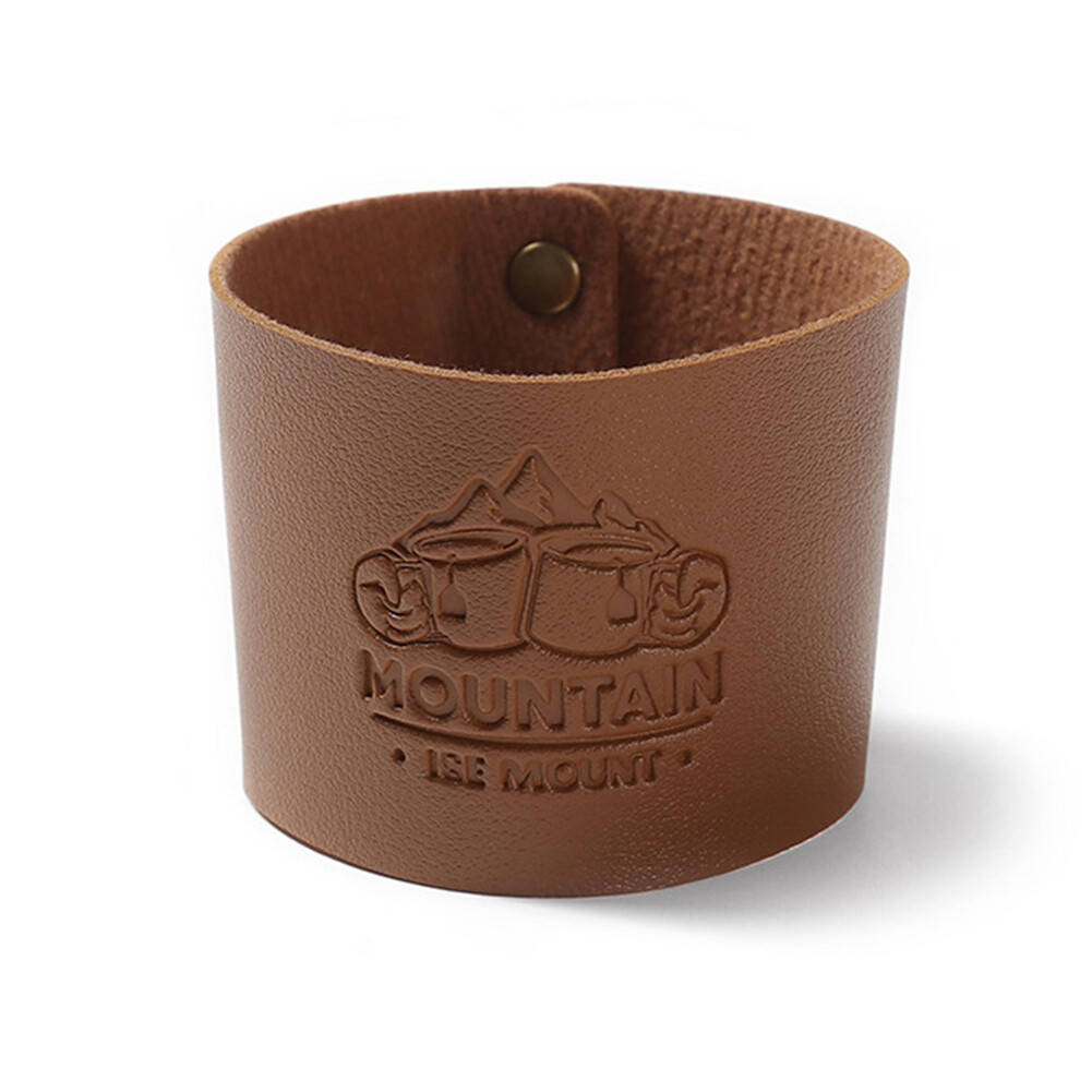 PU Leather Coffee Mug Cover Non-slip Portable Water Cup Cover for ...
