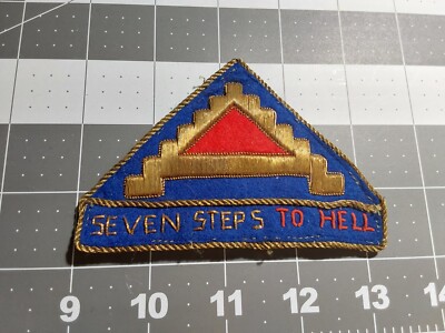 n WWII US Army 7th Army Seven Steps to Hell Tab Theater Made Patch ...