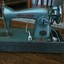Antique Sewing Machine Gimbels Deluxe Metal Two Tone Japan Finest ...
