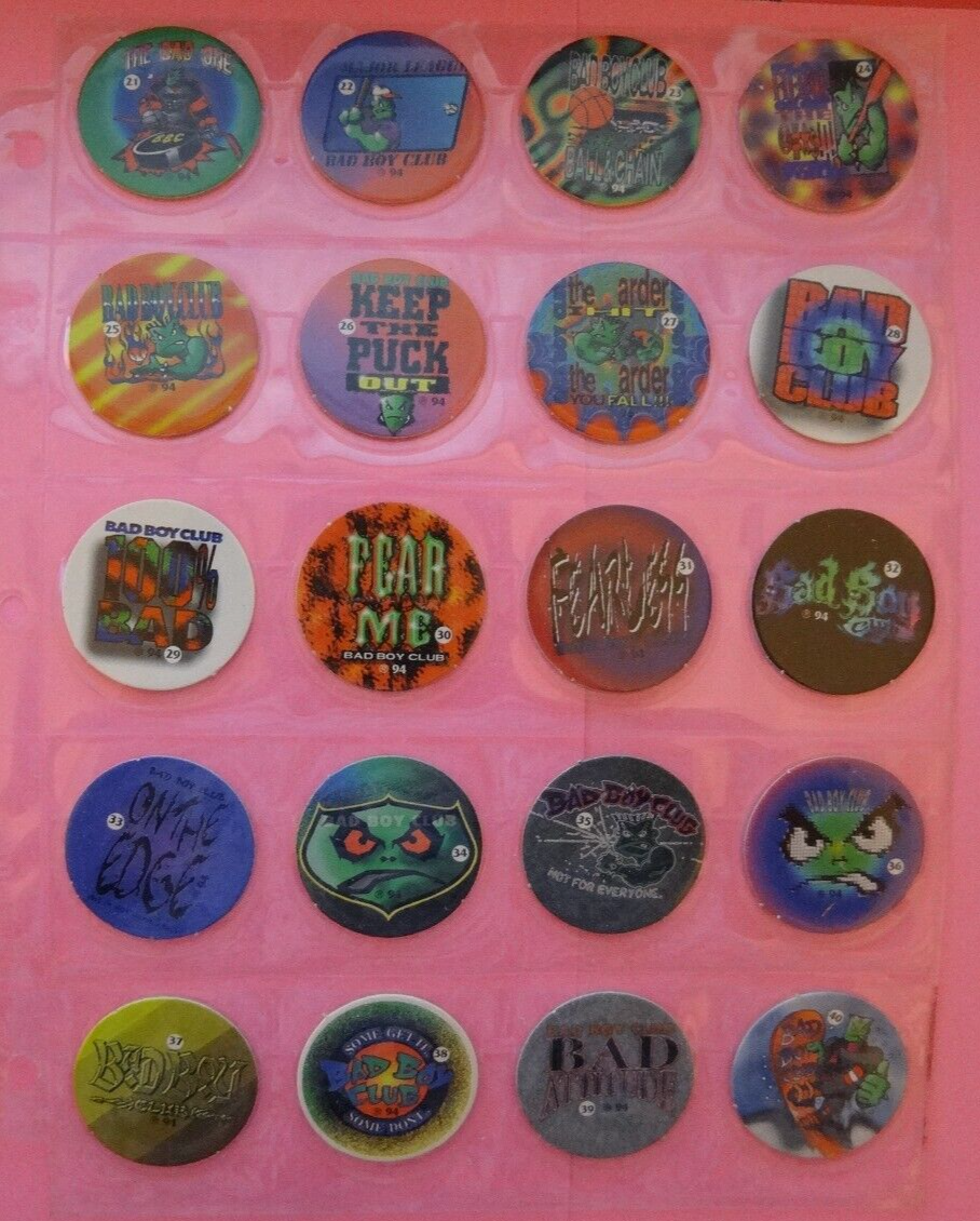 Pogs * BAD BOY CLUB * Set of 54 * 1994 * Nice Set * | eBay