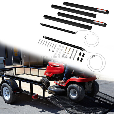 2 Sided Tailgate Utility Trailer Gate & Ramp Lift Assist System 350lbs ...
