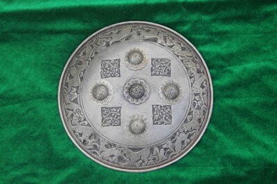 old vintage Mughal Islamic rajput sikh hand engraved chiseled small ...