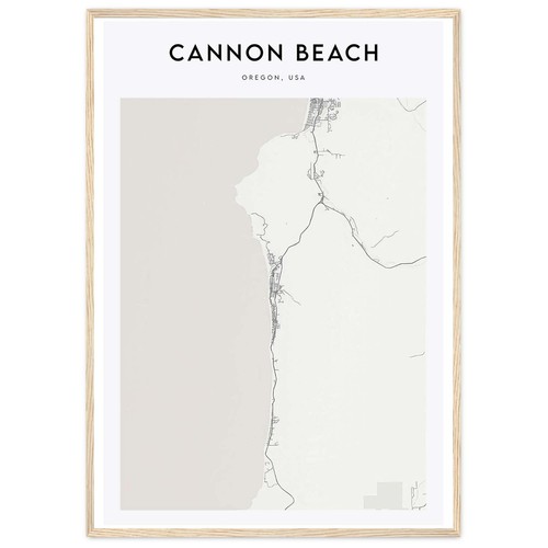Cannon Beach Map Poster Cannon Beach Map Print Cannon Beach Persona ...