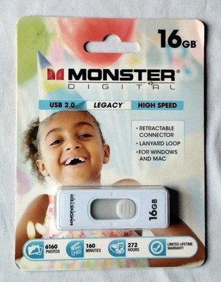 Monster Digital 16GB USB 2.0 High Speed Flash Drive for Windows & Mac ...