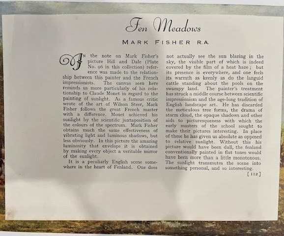 Original Vintage Print 1930 Fen Meadows Mark Fisher Cows Grazing | eBay UK