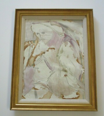 MID CENTURY OIL PAINTING SIGNED MONTI OR MONTE ABSTRACT EXPRESSIONIST ...
