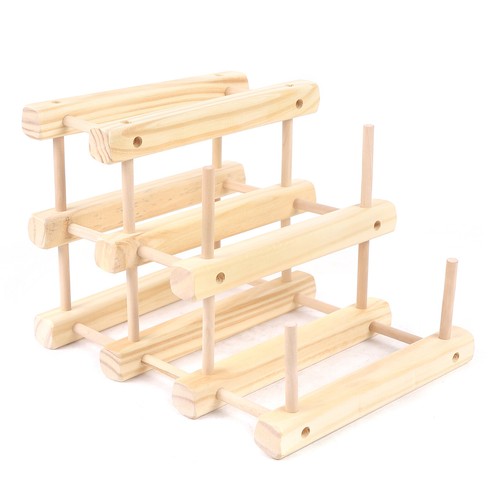 Wine Rack Solid Wood Wine Storage Racks Countertop 20 Bottle Wooden ...