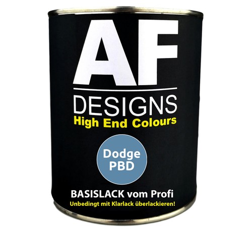 500ML Basislack Dodge PBD Light Blue Satin Glow Metallic Spritzfertig ...