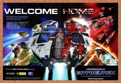 Homeworld Cataclysm PC Original 2001 Ad Authentic Sierra Video Game Promo | eBay