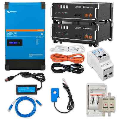 Victron Multiplus-II GX 5kW Kit 2x US5000C Pylontech Batteries, Fuses ...