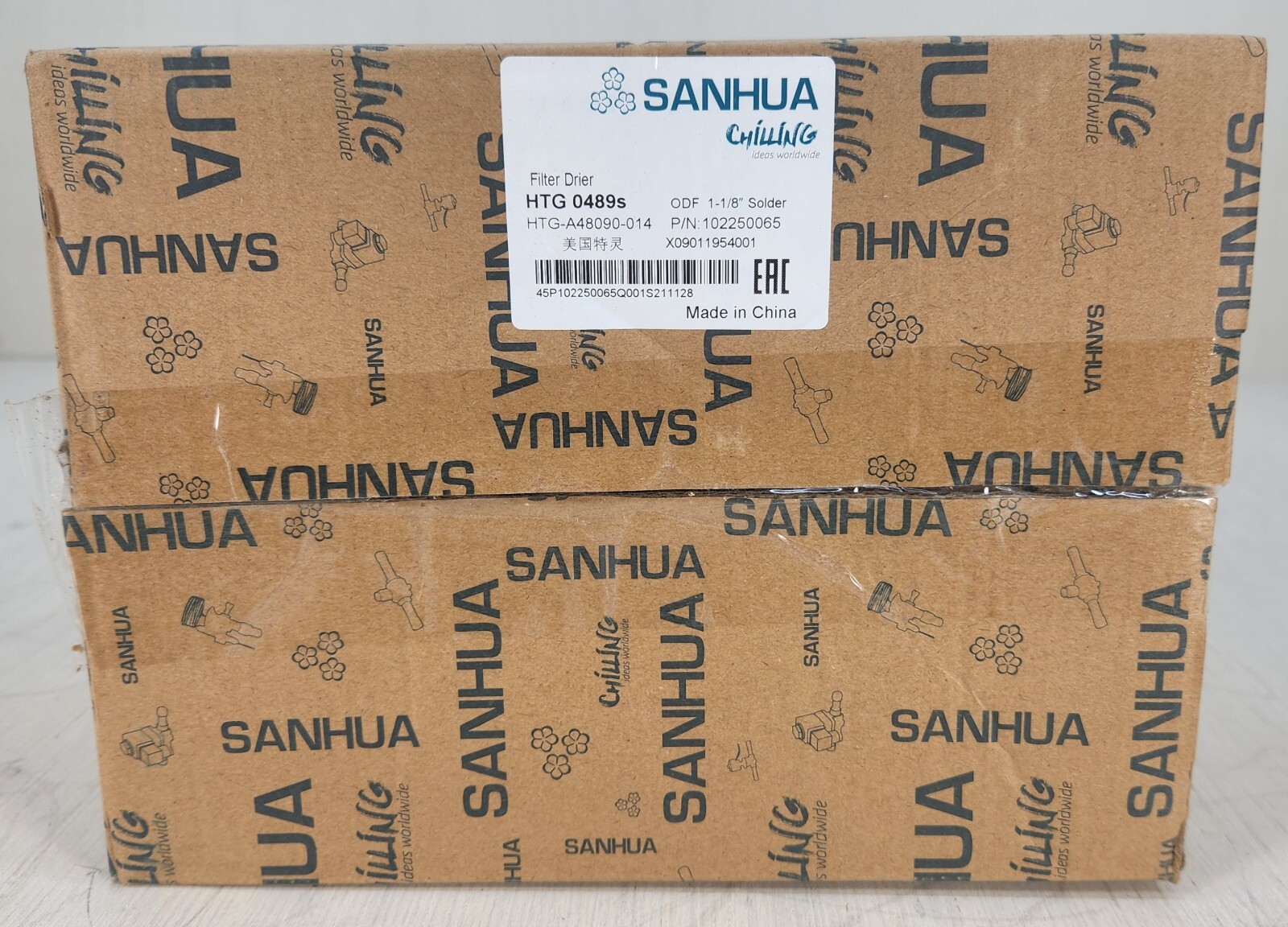 Sanhua Replaceable Filter Drier HTG 0489s ODF 1 1/8" SA11830 HTG-A48090 ...