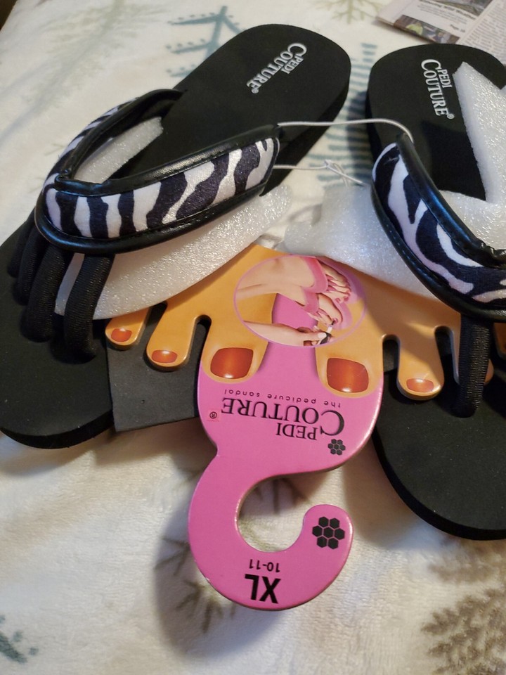 Pedi Couture Toe Separator Sandals for Women Size XL 10-11 The Pedicure ...