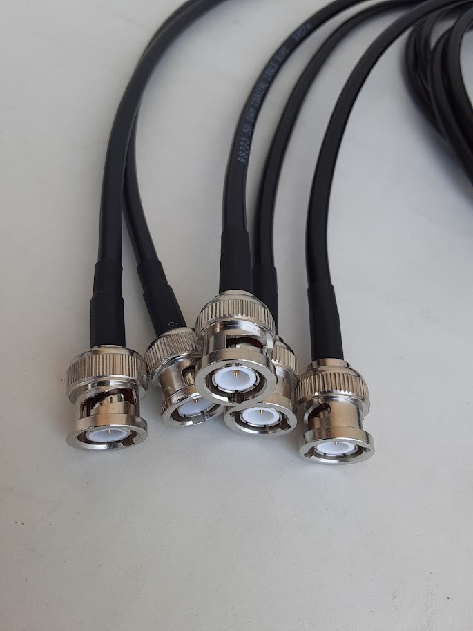 5 PackUS MADE 6ft RG-223/U BNC Male/ BNC Male Double shielded 50 ohm Coax Cable | eBay
